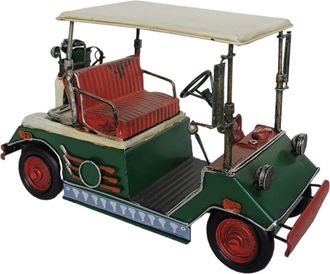 Goldbach Blechmodell Golfcart 30cm Metallmodell Golfcaddy grün Golfauto aus Metall Blech Buggy
