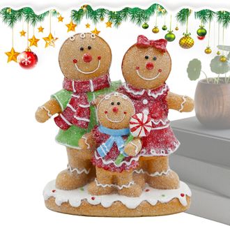 Generico Gingerbread Decor - Kunstharz, 94 x 2,09 x 5,63 cm, Urlaubsstatue, detaillierte Handwerkskunst, Tabletop-Display, festliche Heimdekoration, Weihnachts