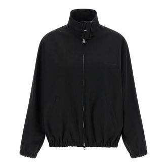 Courr&egrave;ges Femme, Vestes, Noir, Taille: 40 FR Bomber en coton zipp&eacute;