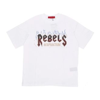 Acupuncture Rebels Tee Wei&szlig;es Kurzarm T-shirt - - Tops - Herren - Wei&szlig; - XL