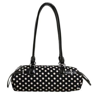 Generic Sac &agrave; main en toile &agrave; pois pour femme - Grande capacit&eacute; - &Eacute;l&eacute;gant - Pour voyage, travail et usage quotidien, Noir, 360.00x320.00x110.00mm