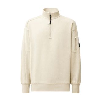 C.P. Company C.p. Company - SweaT-shirt &agrave; col rond Lens - Homme - Sweatshirts et sweats &agrave; capuche - Beige - Taille: L