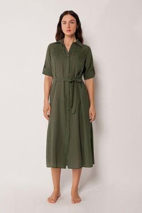 Calzedonia Langes Hemdblusenkleid Grun
