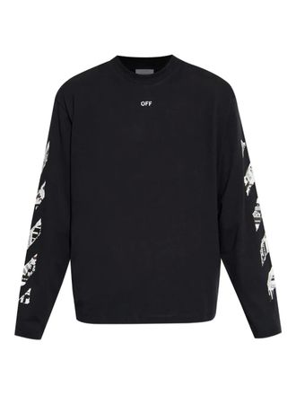 Off-white t-shirt &agrave; imprim&eacute; graphique - Noir