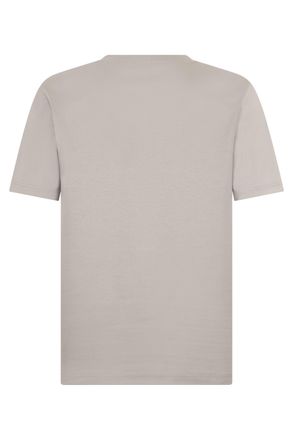 HUGO BOSS Mens Cotton T-Shirt With Print Turtledove T-Shirts And Polos