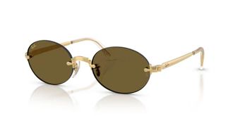 Ray-Ban RB392900173 Oval Rimless Sunglasses - Gold