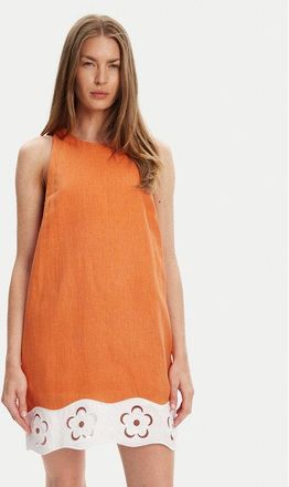 Staud Sommerkleid Mika R25S2282LN Orange Regular Fit