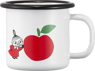 Muurla Mumin-Emaille-Tasse Joyfull Apples Little My 0,15 L