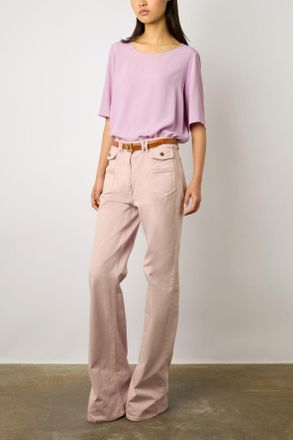 Gerard Darel Blouse fluide dos boutonn&eacute; - ALYAH - Parme