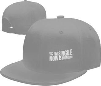 Generic Oui, Je suis C&eacute;libataire, Cest Votre Chance! Femme Homme Strapback Cap L&egrave;g&eacute;re Snapback Chapeau Mode Casquette Hip Hop pour P&ecirc;che Trucker Sport