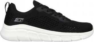 Skechers Bobsbflex Sneaker f&uuml;r Damen, Jerseyware, Zum Anschl&uuml;pfen (Schwarz)