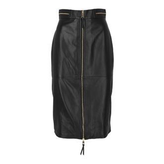 Elisabetta Franchi Leather Skirts - - Skirts - Damen - Schwarzk - S