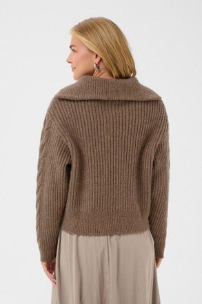 Saint Tropez Troyer TalmaSZ Pullover Materialmix, Regular fit, Zopfstrickmuster