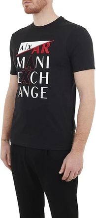 A|X Armani Exchange Homme, Tops, Noir, Taille: XL T-shirt Premium en Jersey de Coton