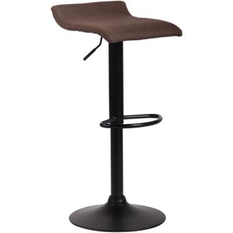 Clp Tabouret moderne avec des lignes &eacute;l&eacute;gantes cadre noir assis en diff&eacute;rentes couleurs tissu colore : marron