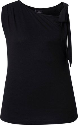 Ulla Popken T-Shirt Top asymmetrischer Ausschnitt Slim &auml;rmellos