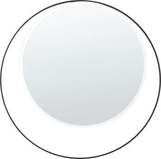 Beliani Stilvoller Spiegel rund Metall Dia. 50 cm schwarz Agde