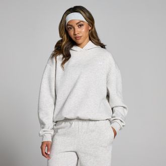 MyProtein Sweat &agrave; capuche oversize MP Basics pour femmes - Gris clair chin&eacute; - XXS