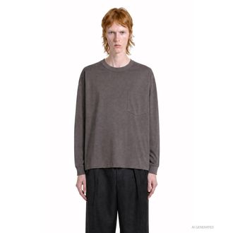 Comme Des Gar&ccedil;ons Long Sleeve Pocket Cotton T-Shirt
