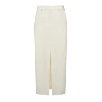 Simona Corsellini Rock mit Schlitz vorne - - Skirts - Damen - Wei&szlig; - M