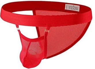 Generic String Homme sous Vetement Homme Sexy &Eacute;rotique Jockstrap String G String Soie Taille Basse Style Semi Hipster L&eacute;ger Sexy Et Confortable pour Maison F&ecirc;