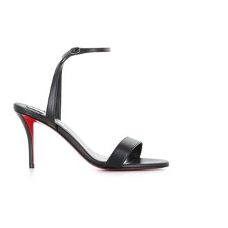 Christian Louboutin Femme, Chaussures, Noir, Taille: 38 1/2 EU Leather Sandal