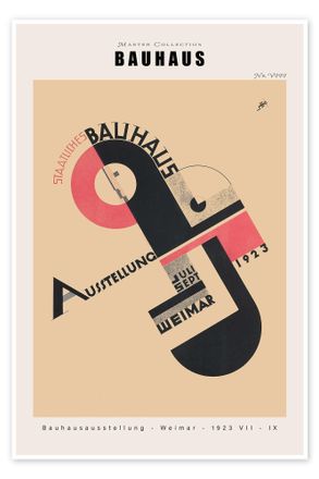 Posterlounge Bauhaus Ausstellung Weimar, 1923 Poster von Joost Schmidt 40 x 60 cm Beige Wandbilder Wanddeko
