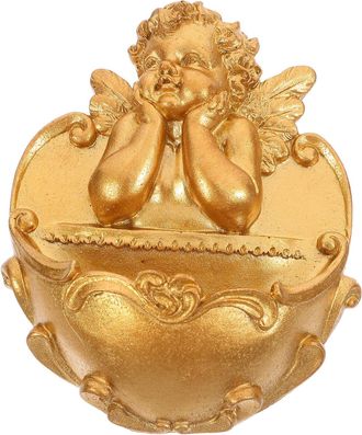 DOITOOL Vintage Resin Engel Wanddekoration Künstlerische Wandfigur für Wohnraum Elegante Engel Statue Wandornament Fein Verarbeitet Langlebig und Dekorativ