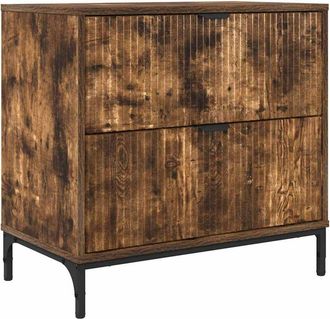 vidaXL Nachttisch R&auml;uchereiche 63,5 x 36 x 61 cm Holzwerkstoff vidaXL