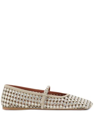 Amina Muaddi ballerines Ane - Tons neutres