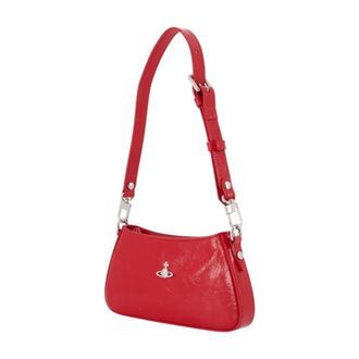 Vivienne Westwood Womens Tasha Shoulder Bag - Vivienne Westwood Leather Red Calfskin Shoulder-Hobo-Bags