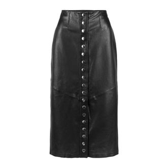 Envelope 1976 Schicker Leder Bleistiftrock - - Skirts - Damen - Schwarzk - M