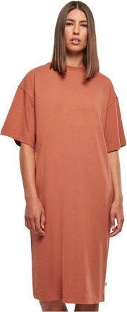 Urban Classics Damen Kleid Ladies Organic Long Oversized Tee Dress Terracotta 4XL