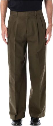 Dunst Doppelplissierte Chino-Hose - - Trousers - Herren - Gr&uuml;n - L