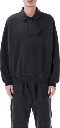 Fear of God Homme, Sweatshirts et sweats &agrave; capuche, Noir, Taille: S Classic Polo SweaT-shirt