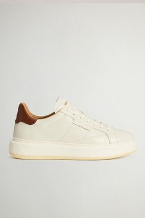 Woolrich Herren Arrow Sneakers aus Leder Weiß Größe 40