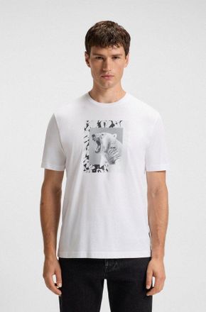 HUGO BOSS T-Shirt Te lupo runder Ausschnitt, regular fit, Fotodruck