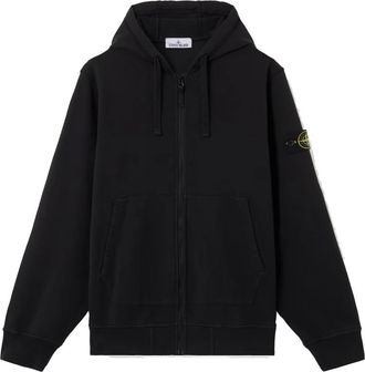 Stone Island Sweat &agrave; capuche en molleton de coton - Homme - Sweatshirts et sweats &agrave; capuche - Noir - Taille: 2XL