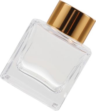 Valiclud Duftflasche Aromatherapie Glasbehälter Quadratisch Transparente Aroma Diffuser Flasche mit Glatter Öffnung Dekorativ für Raumduft und Ätherische Öle f