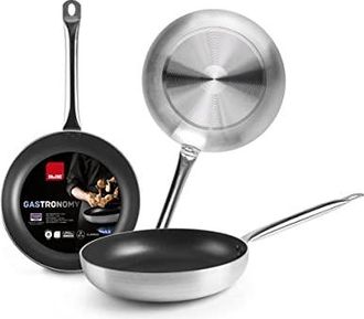 Ibili Pfanne Gastronomy, 22 cm, Aluminium, Anti-Haft-Beschichtung Xylan, speziell für Gasherde