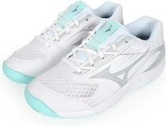 Mizuno Cyclone Speed 5 V1GA2580 Chaussures de volleyball dint&eacute;rieur pour femme Blanc Taille 45, Tint blanc et bleu, 42 EU