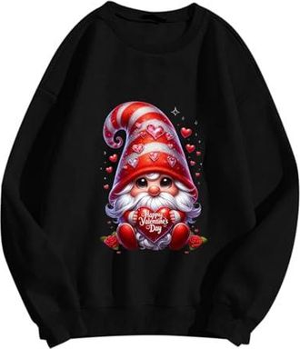 Generic 2026 Sweat-shirt &agrave; col rond pour homme et femme pour la Saint-Valentin, Noir, XXL