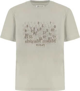 Maison Margiela Homme, Tops, Gris, Taille: XL T-Shirt Num&eacute;rique