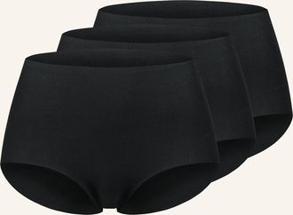erlich textil Erlich Textil 3er Pack Light Touch High Waist Slip Aus Weichem Modal - Nahtlose Kanten schwarz