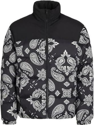 Jack & Jones Jjmoon Stand Collar Puffer Veste Tampon, Tap Shoe/détail : AOP, XL Homme