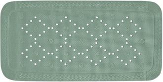 Spirella Badewannenteppich PVC Modell Alaska - Rutschfester Badeteppich mit Saugn&auml;pfen + Anti-Schimmel Ablaufl&ouml;cher - Moosgr&uuml;n - 91 x 36 cm - Badaccessoires