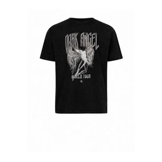 John Richmond Homme, Tops, Noir, Taille: 2XL T-shirt avec Graphique Iconique