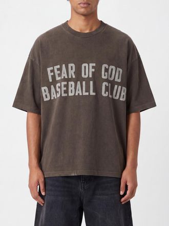 Fear of God T-shirt en coton &agrave; coupe d&eacute;contract&eacute;e avec logo contrastant et &eacute;paules tombantes