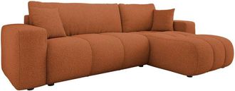 Best Mobilier Bestmobilier - Nicole - canapé dangle réversible 4 places convertible avec coffre en tissu