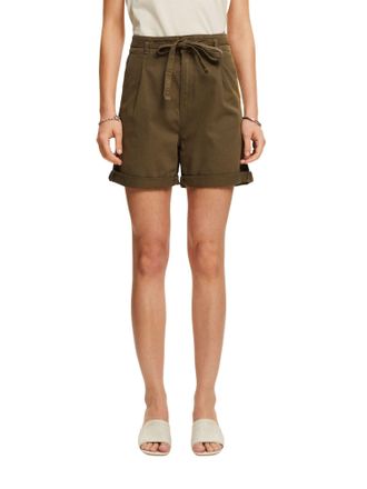 Esprit Damen 992CC1C301 Shorts, 350/KHAKI Green, 34